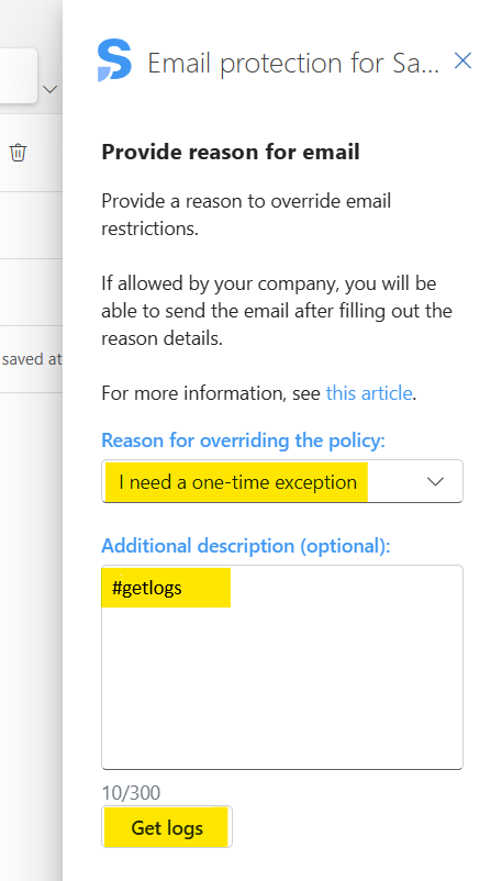 How to collect troubleshooting logs from Outlook add-in