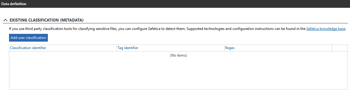How to create a data category based on existing classification