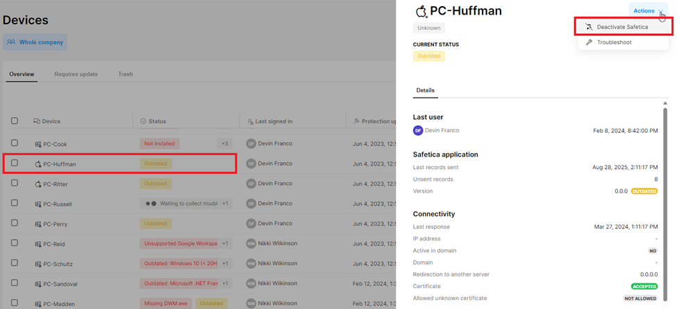 How to deactivate Safetica Client and collect troubleshooting logs in ...