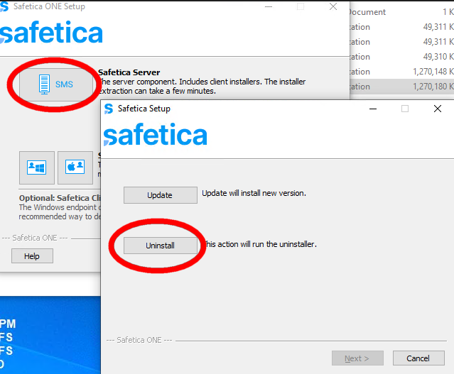 Uninstalling Safetica
