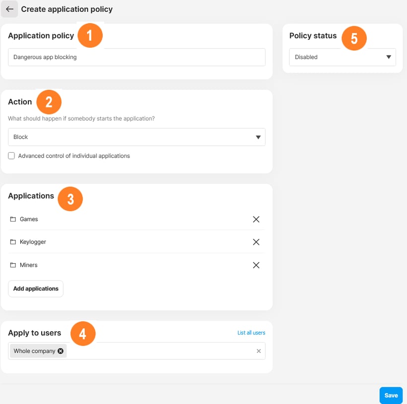 How to create and delete policies