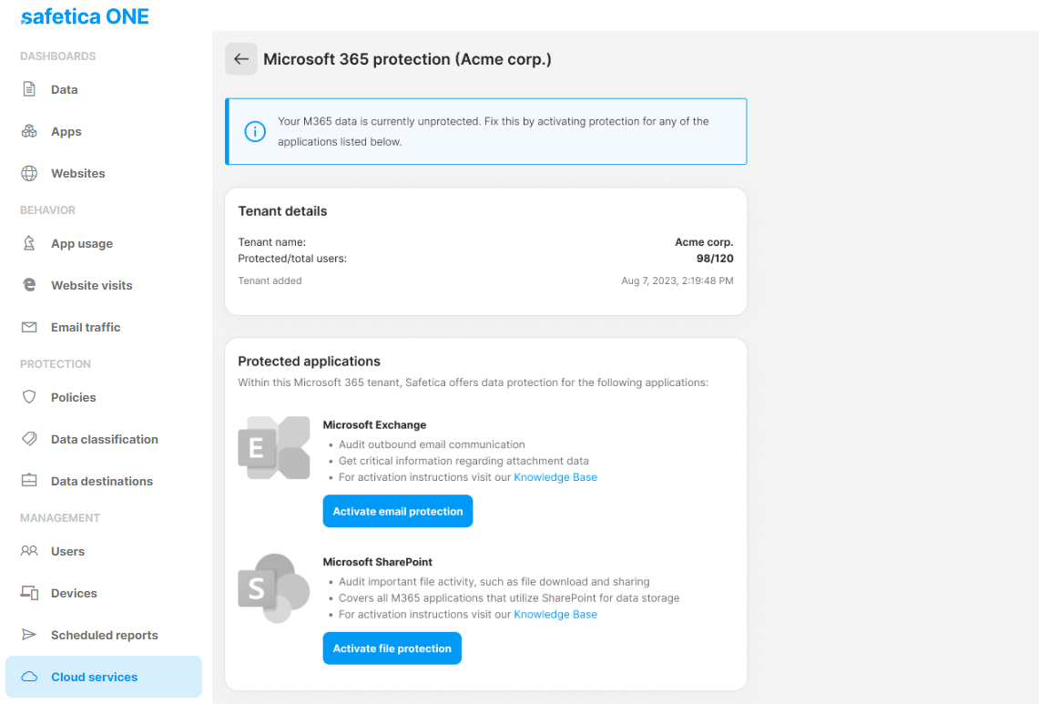 Introducing and activating Microsoft 365 file protection