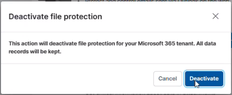 SharePoint protection: How to activate and deactivate it