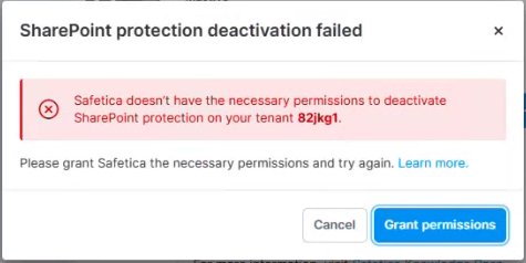 SharePoint protection: How to activate and deactivate it
