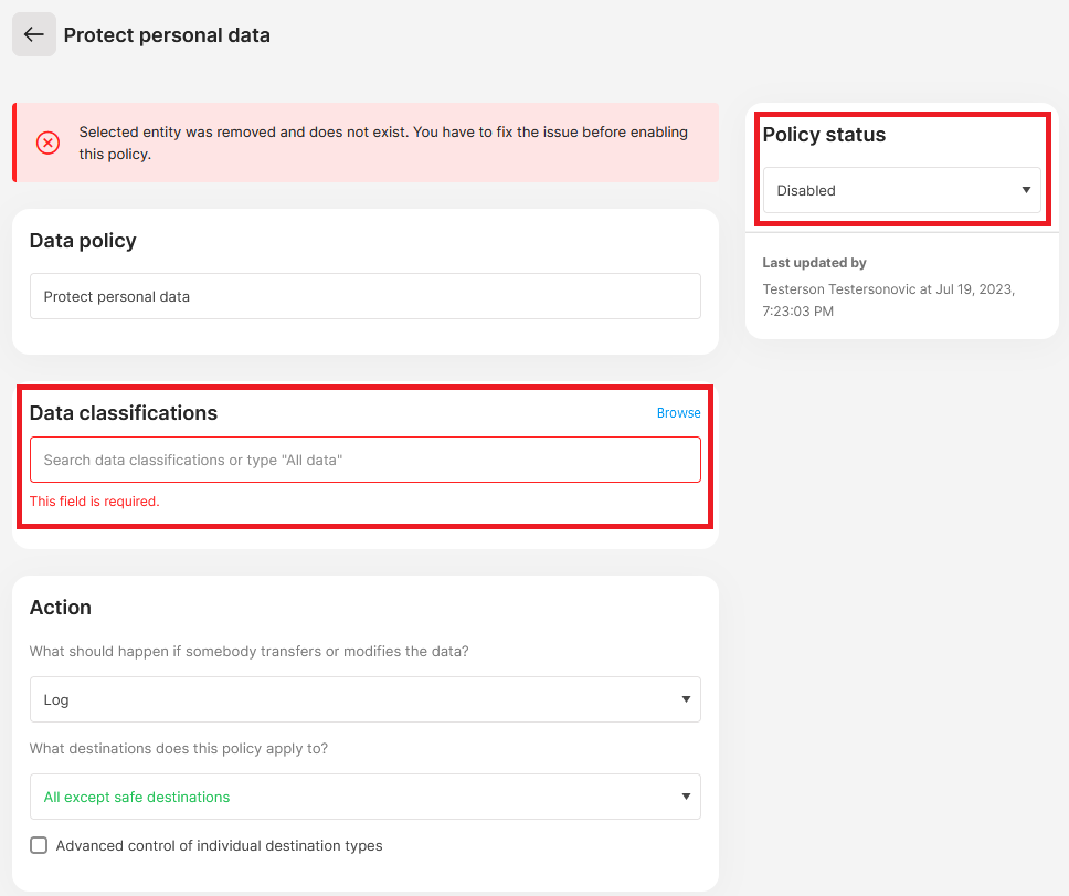 How to fix broken policies