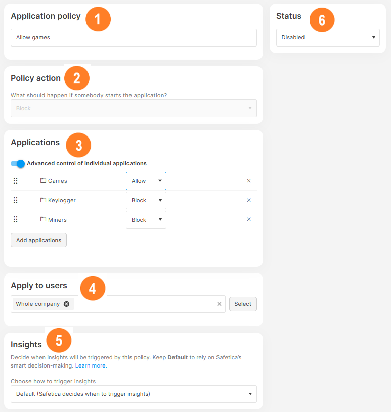 How to create and delete policies