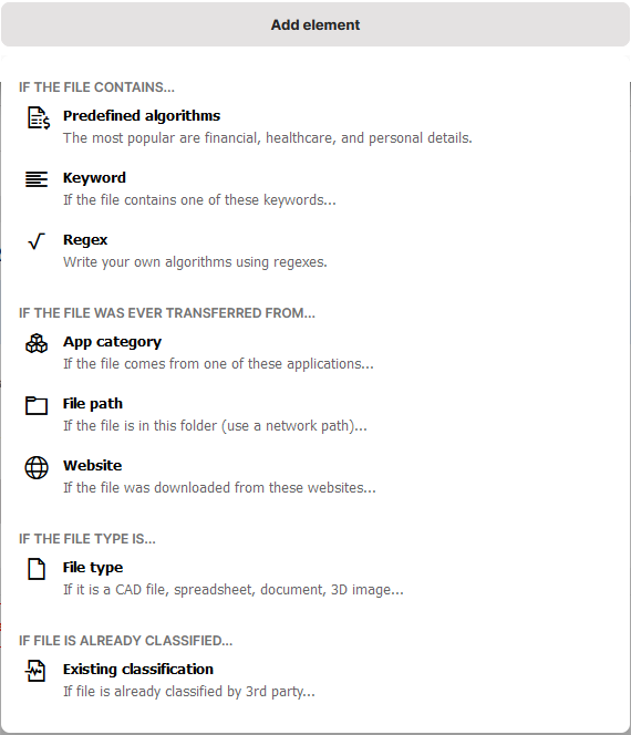 How to create a data classification