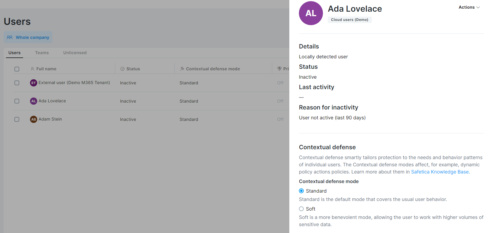Policies with dynamic action
